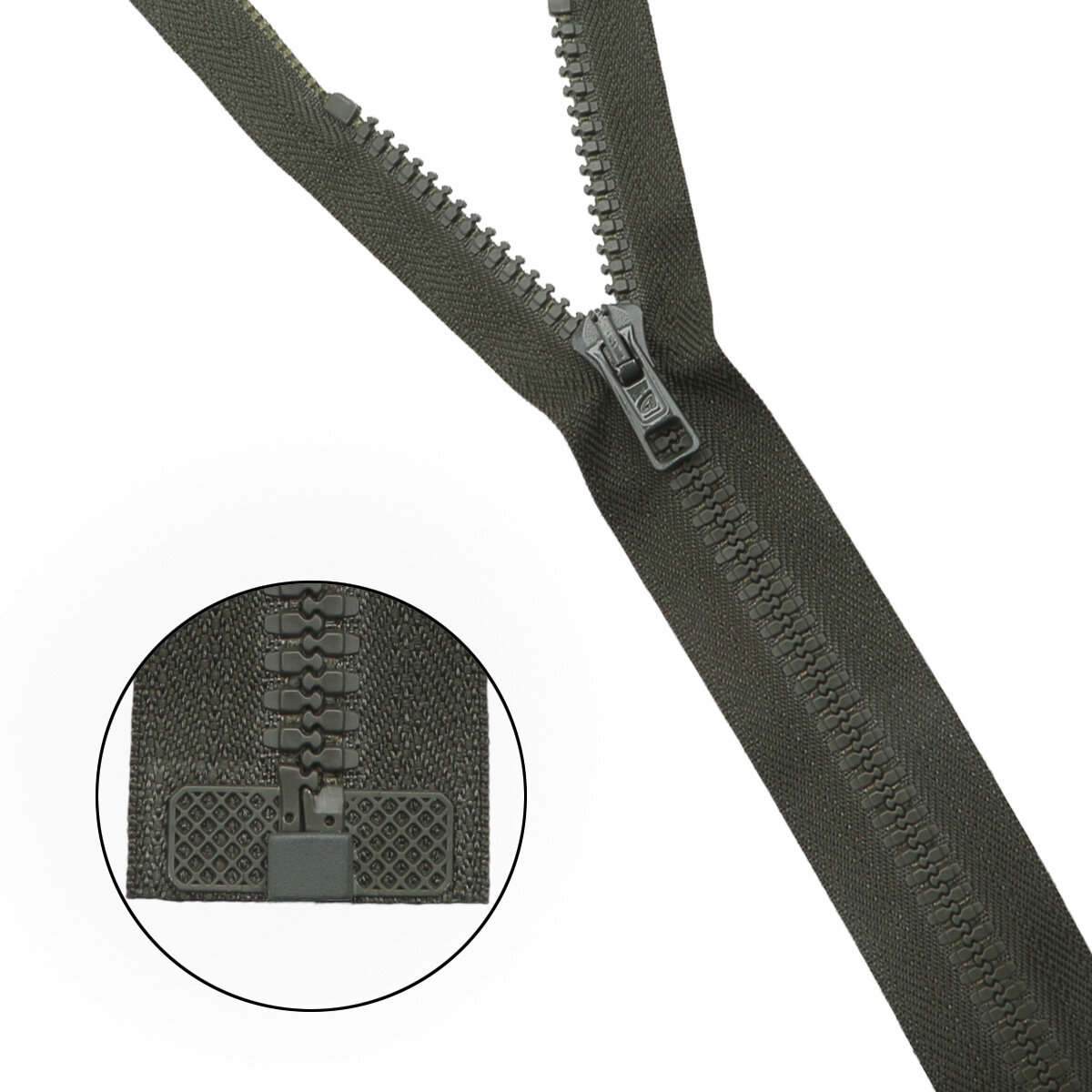 Молния разъемная 65 см тракторная, 1 замок, 5 шт, Тип 6 (2076) ARTA (175 тёмный хаки)