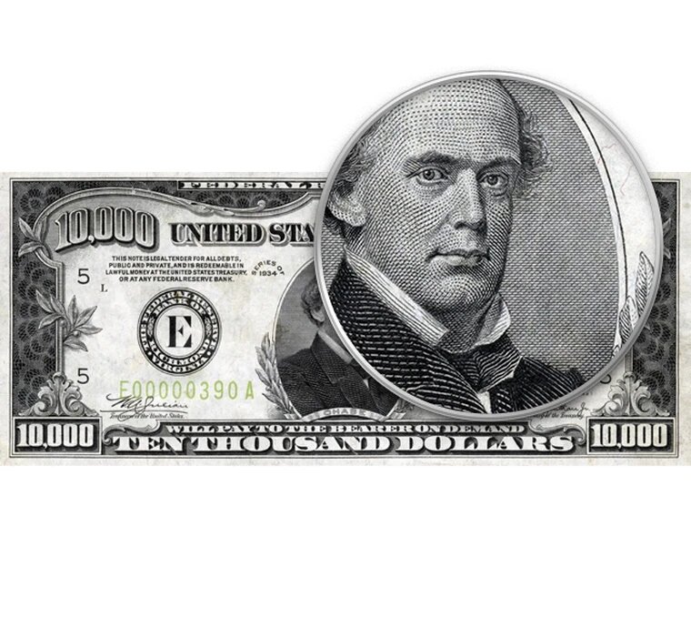 10000 долларов 1934 США сувенирная копия банкноты, банкноты и купюры редкие коллекционные