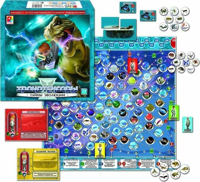 Настольная игра Радуга "Хронотексоры. Тайны Эволюции". Познавательные игры