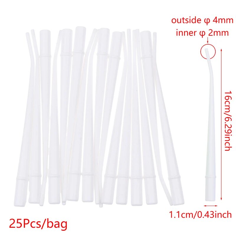 25 шт. одноразовые стоматологические слюноотсосы, хирургические аспирационные насадки, длинные A2