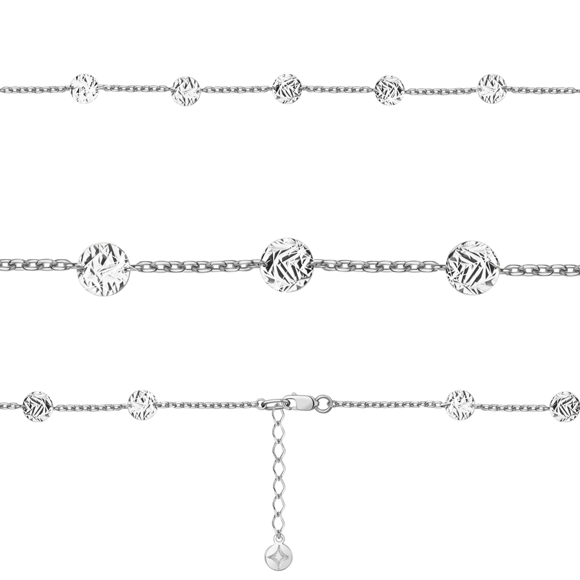 Браслет, серебро, 925 проба, родирование