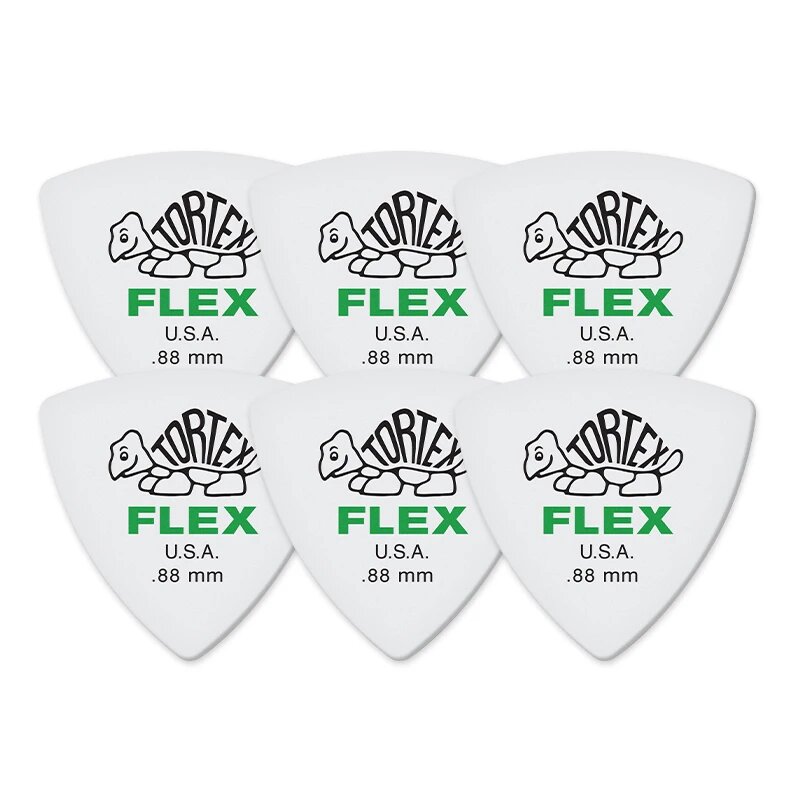 Dunlop Pick 456R FLEX Tortex JAZZ 3 матовый медиатор для гитары 6 pieces -456R0.88mm