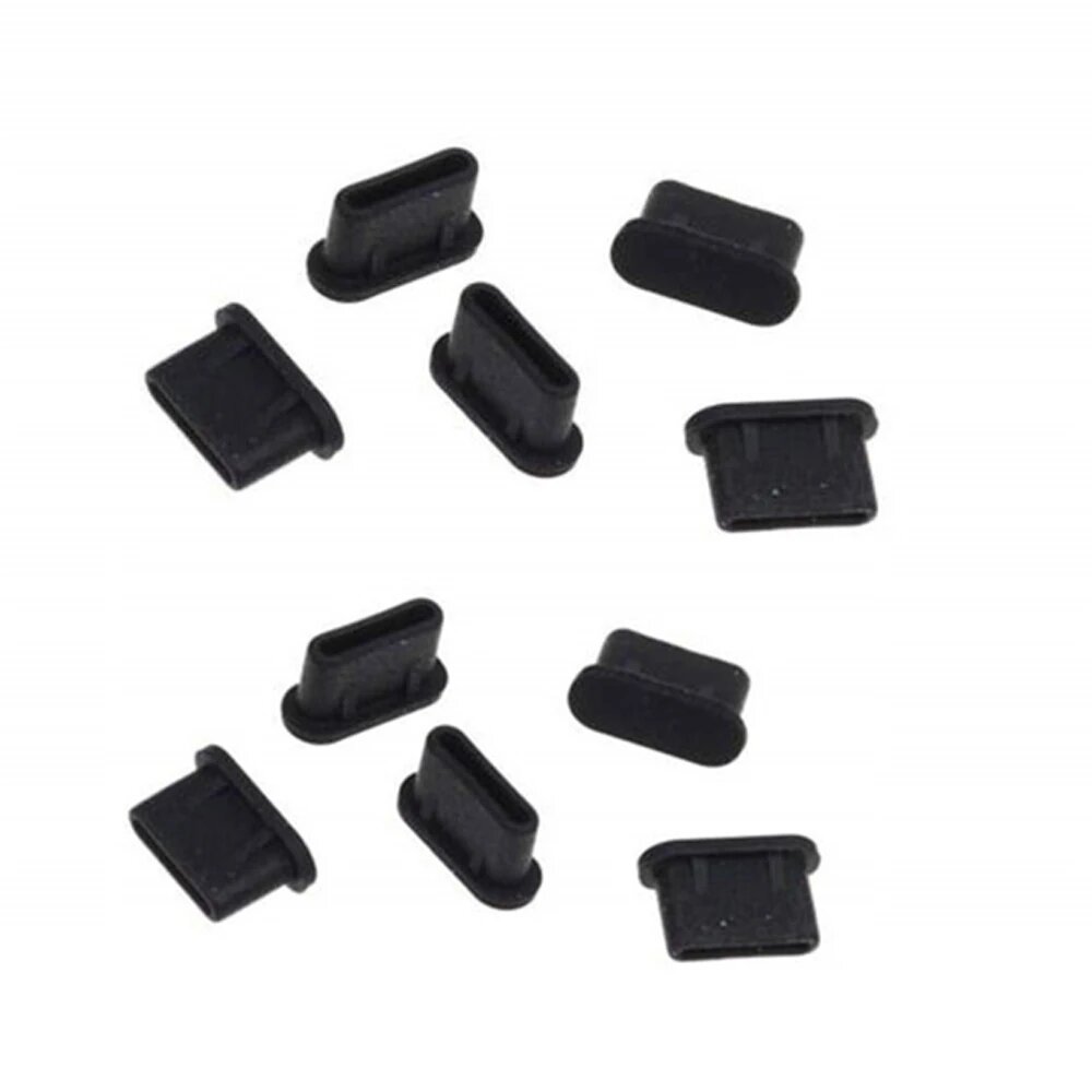 Пылезащитная крышка Защитная крышка для проводов Защитная крышка USB-порта для зарядки Тип-C Пылезащитная заглушка Противопыльные заглушки Кабель USB Type-c Black