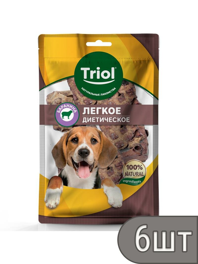 Triol Набор 6 шт Легкое баранье диетическое для собак 40г 0.24 кг