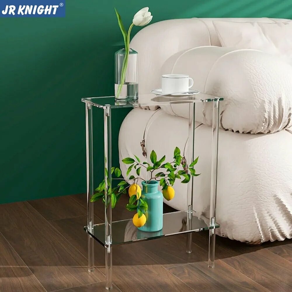 Столик журнальный "Акрил", пластиковый, акриловый каркас, прозрачный, 20x40x50 см