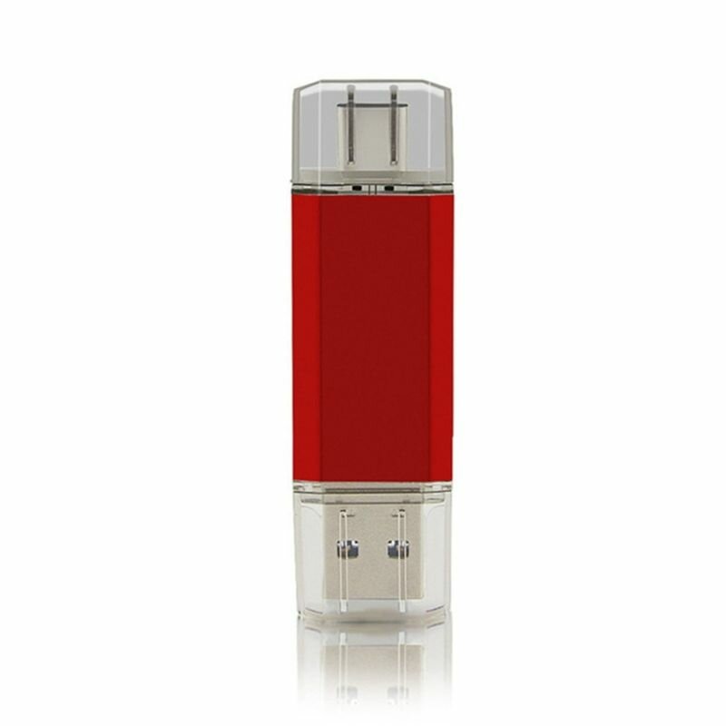 Металлическая флешка USB Type-C OTG 8/16/32/64 ГБ, красный - 16GB