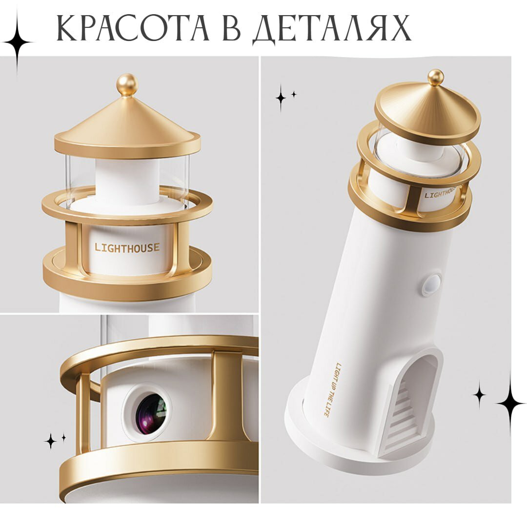 Ночник "Маяк" с проекцией Луны и пультом дистанционного управления