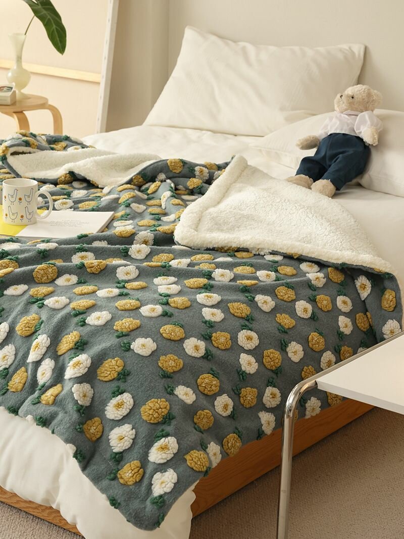 Толстое теплое жаккардовое одеяло из овечьей шерсти, шерстяное кашемировое одеяло, 100*150 см, 150*200 см