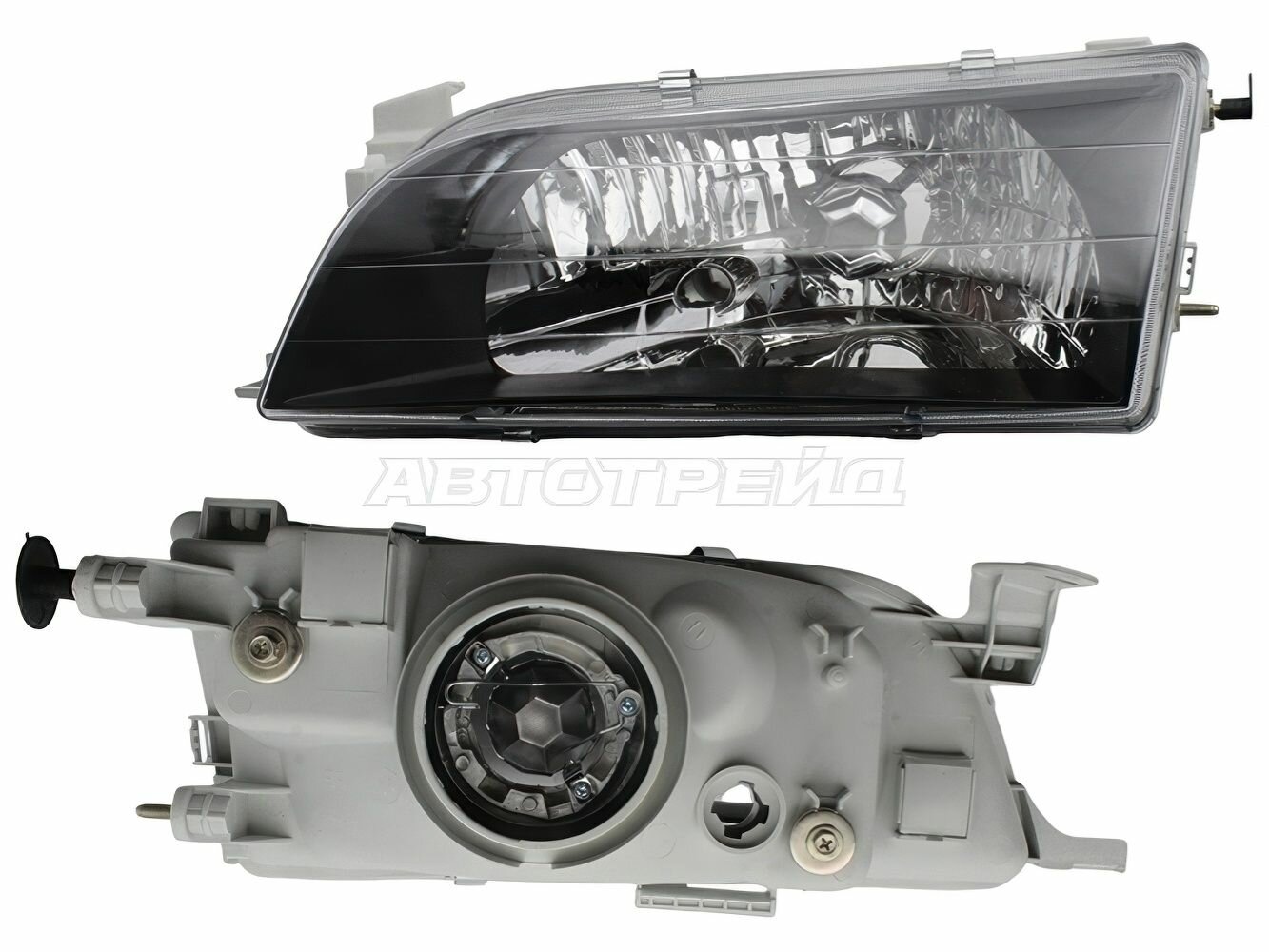 Фара левая, черный хрусталь для Тойота Королла арт ST2121193BL SAT