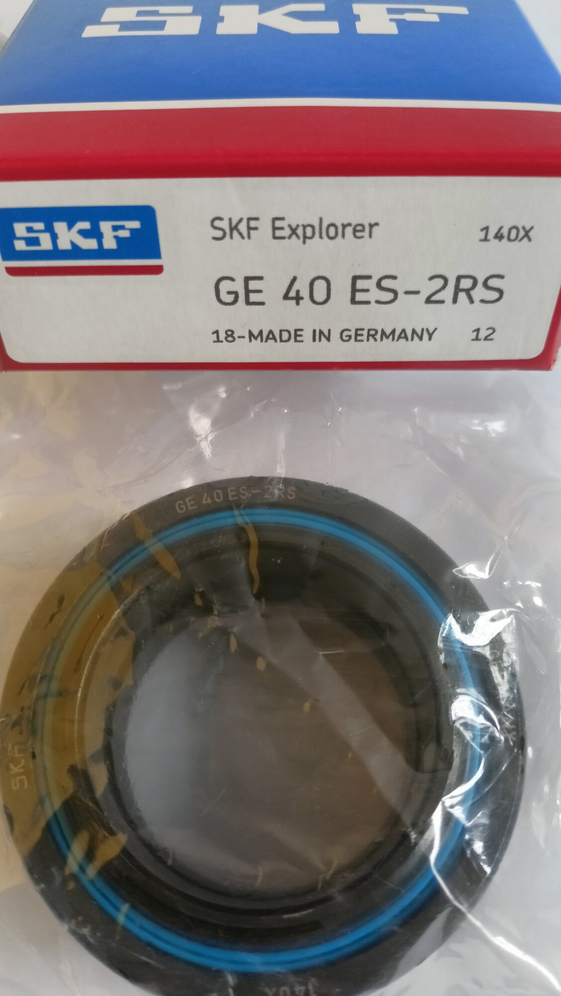 Подшипник SKF GE 40 ES-2RS сферический скольжения (40*62*28)