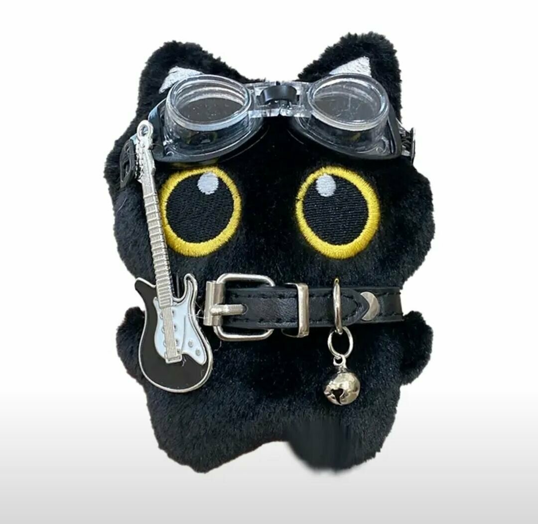 Мягкая игрушка-брелок Черный кот _12 см