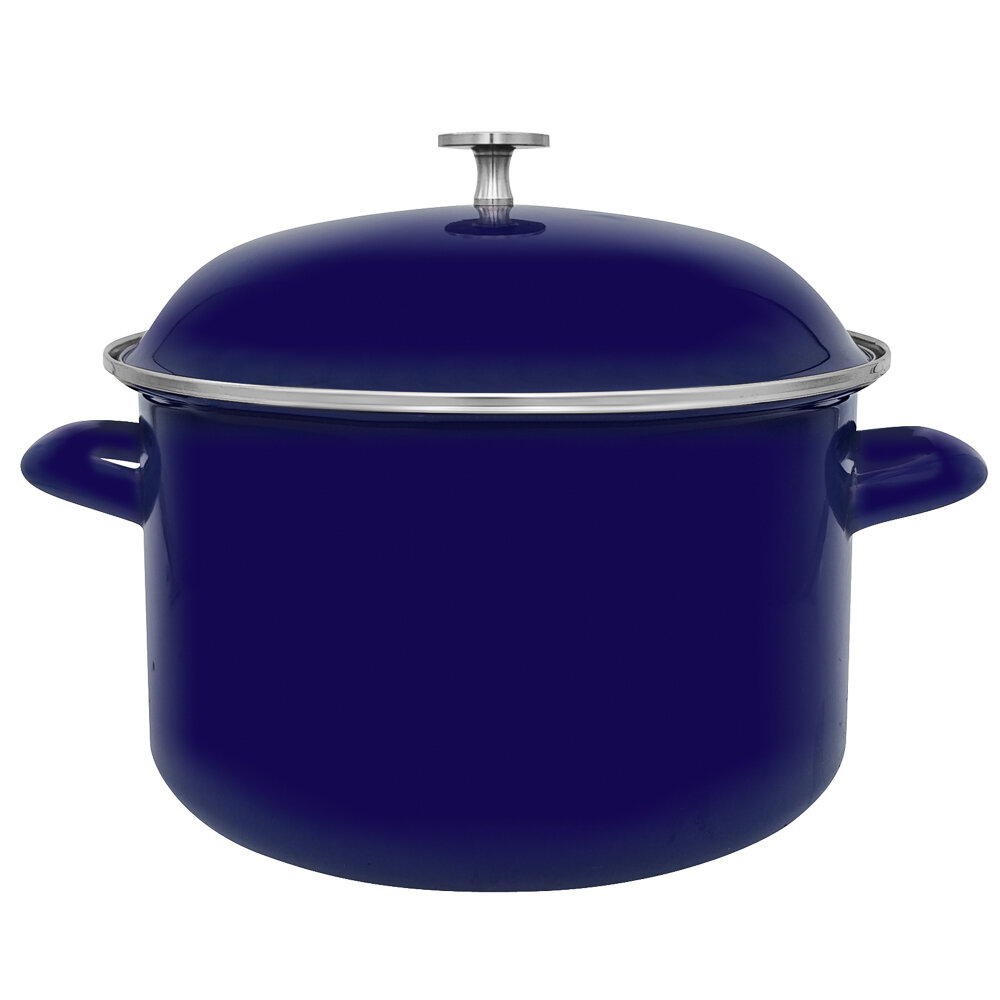 Кастрюля с крышкой эмалированная 5,5 литра, 26 см, для индукции