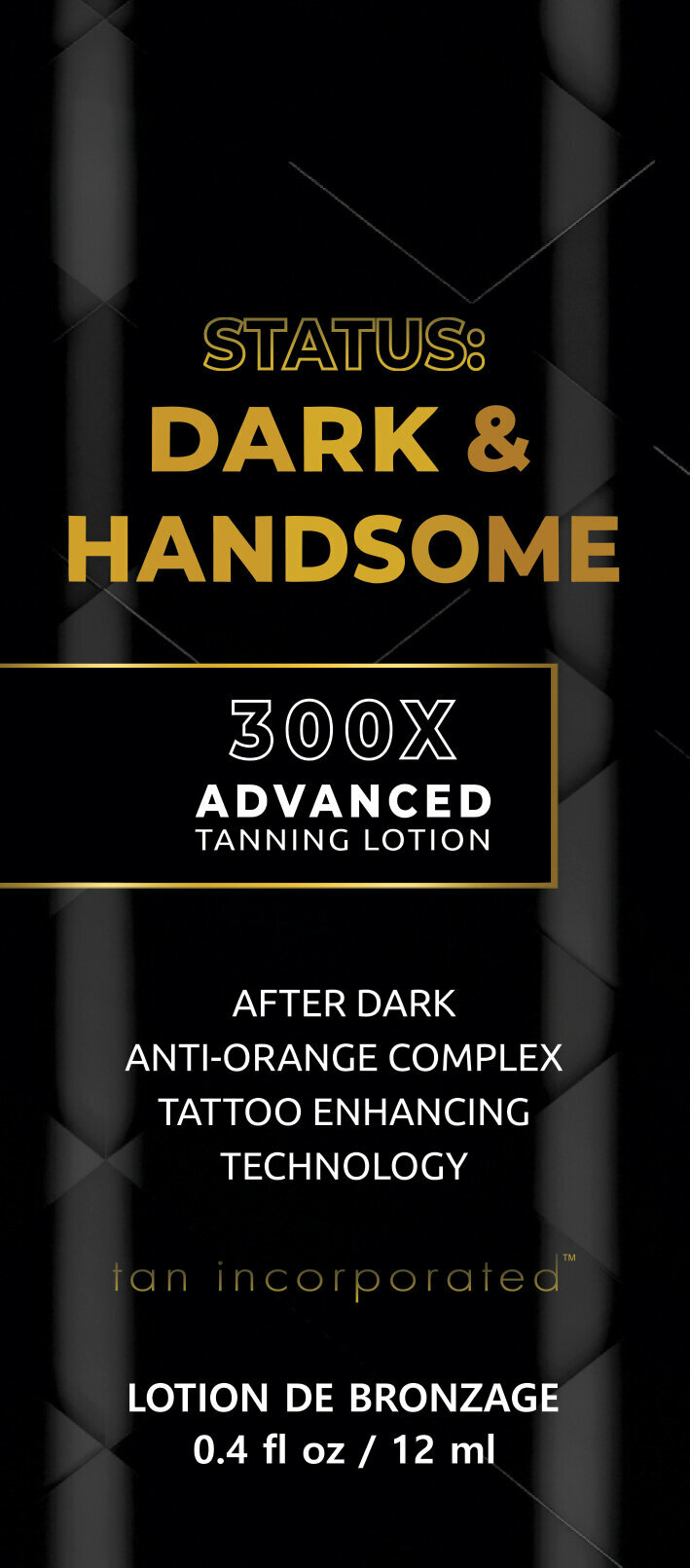 Brown Sugar, 300X мужской лосьон для загара с комплексом усиления оттенка Status: Dark & Handsome, 12 мл