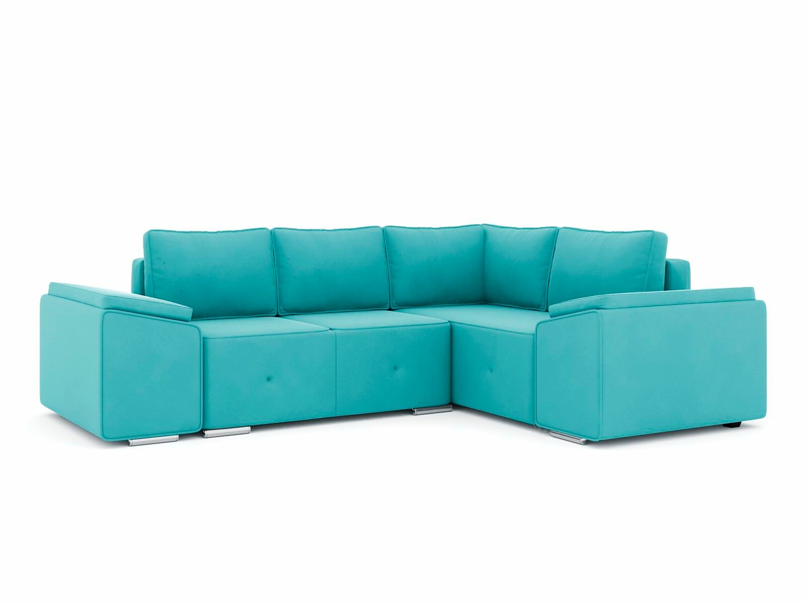 Угловой диван Хавьер 1, еврокнижка, ПБ, угол левый/правый, велюр Зара Азур 48