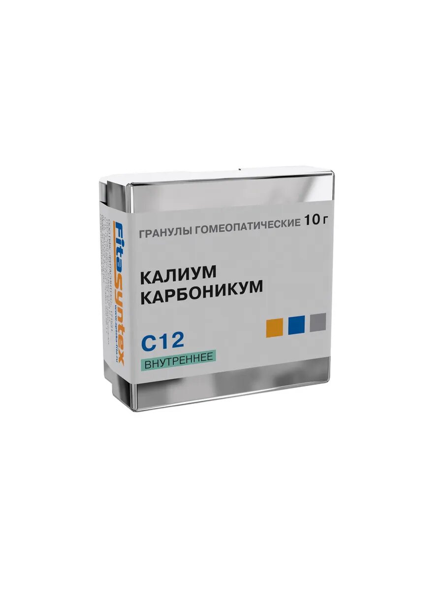 Калиум карбоникум С12, гранулы, 10 грамм , гомеопатический препарат Фитасинтекс
