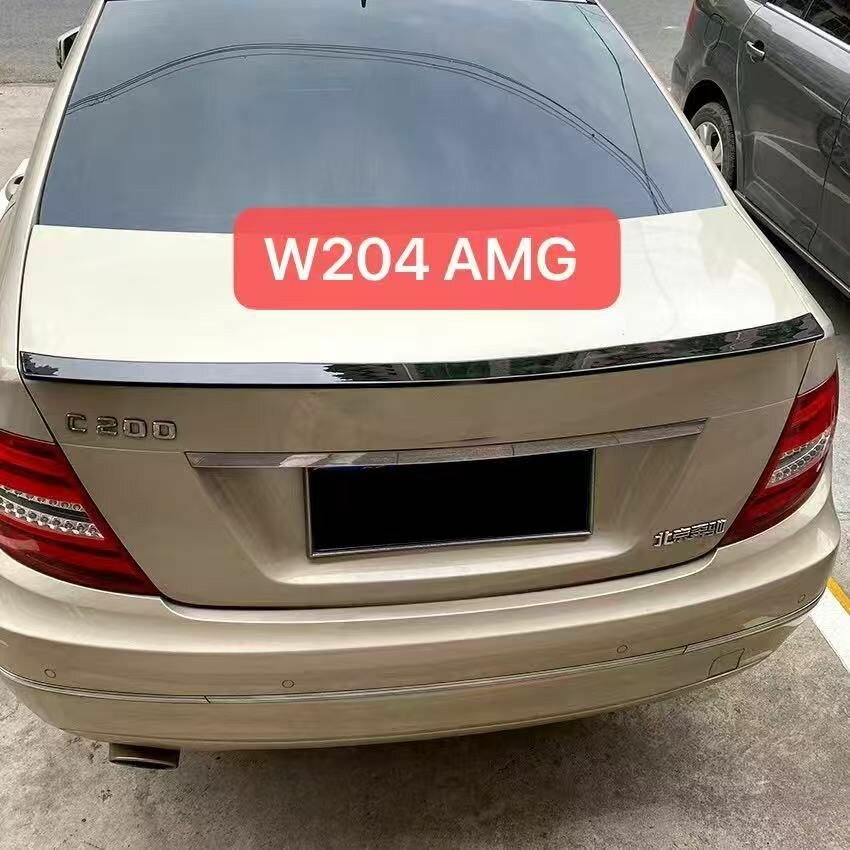 Спойлер Крышки Багажника Чёрный Глянец для Mercedes-Benz C-Class W204 (2007 2014)