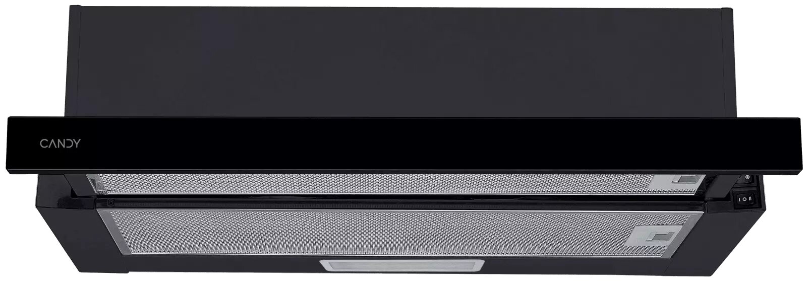 Встраиваемая вытяжка CANDY CBT60RBG-07, светодиодная, черная