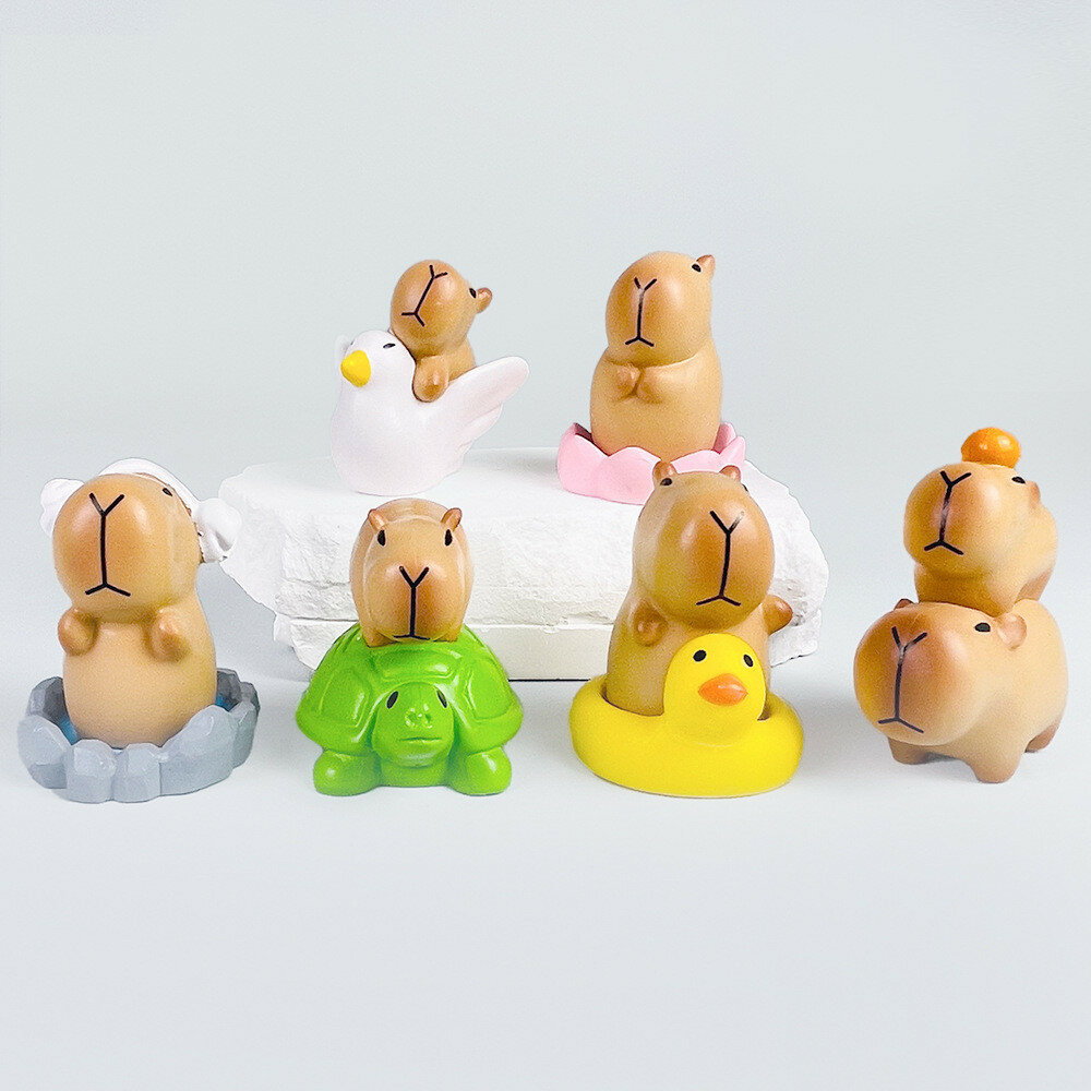 Плавающий круг черепаха мотоцикл гигант гусь лотос капибара модель для дома и офиса декор стиль b