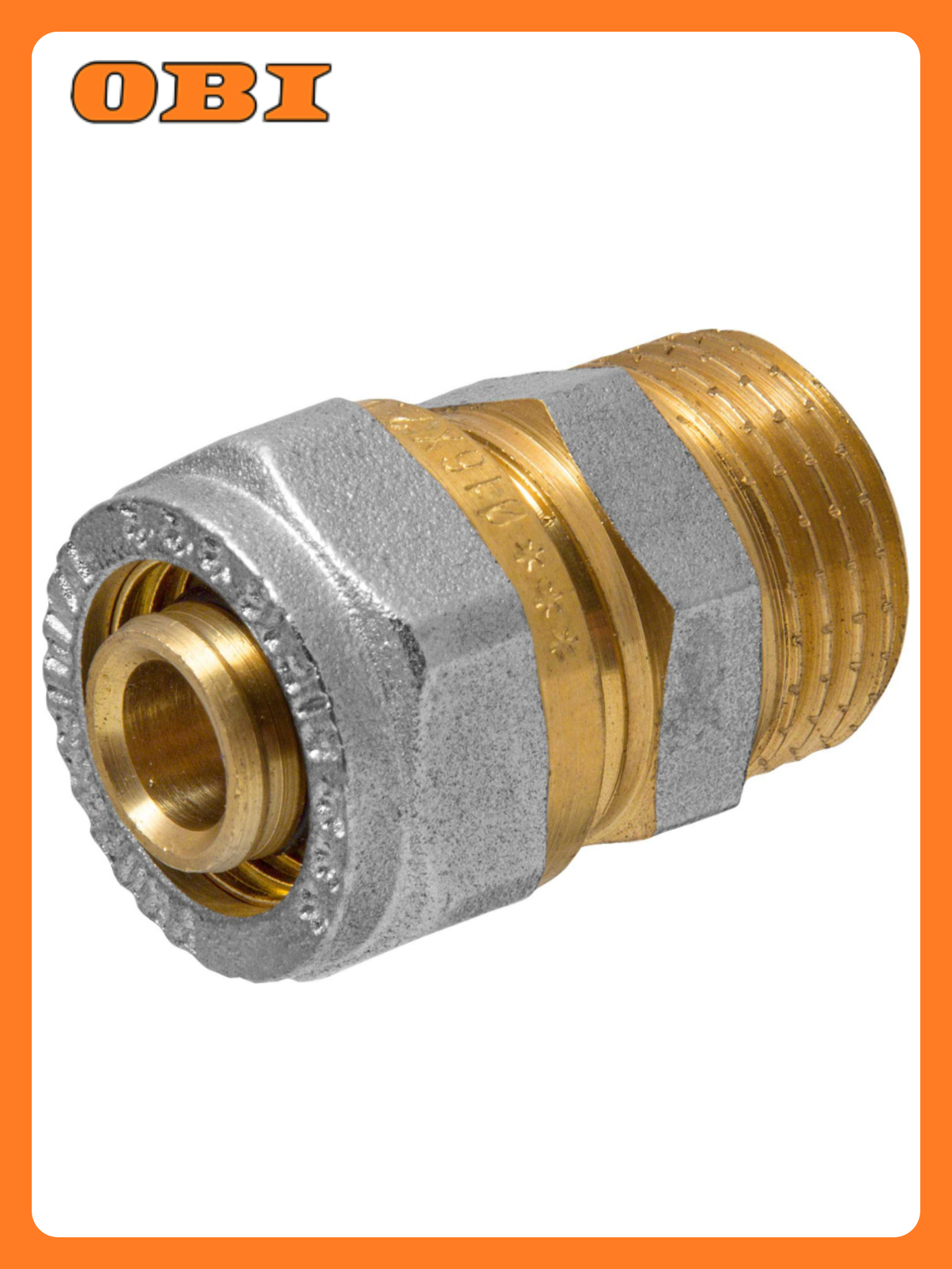 Соединитель (патрубок) 16 х 1/2" ц/ш