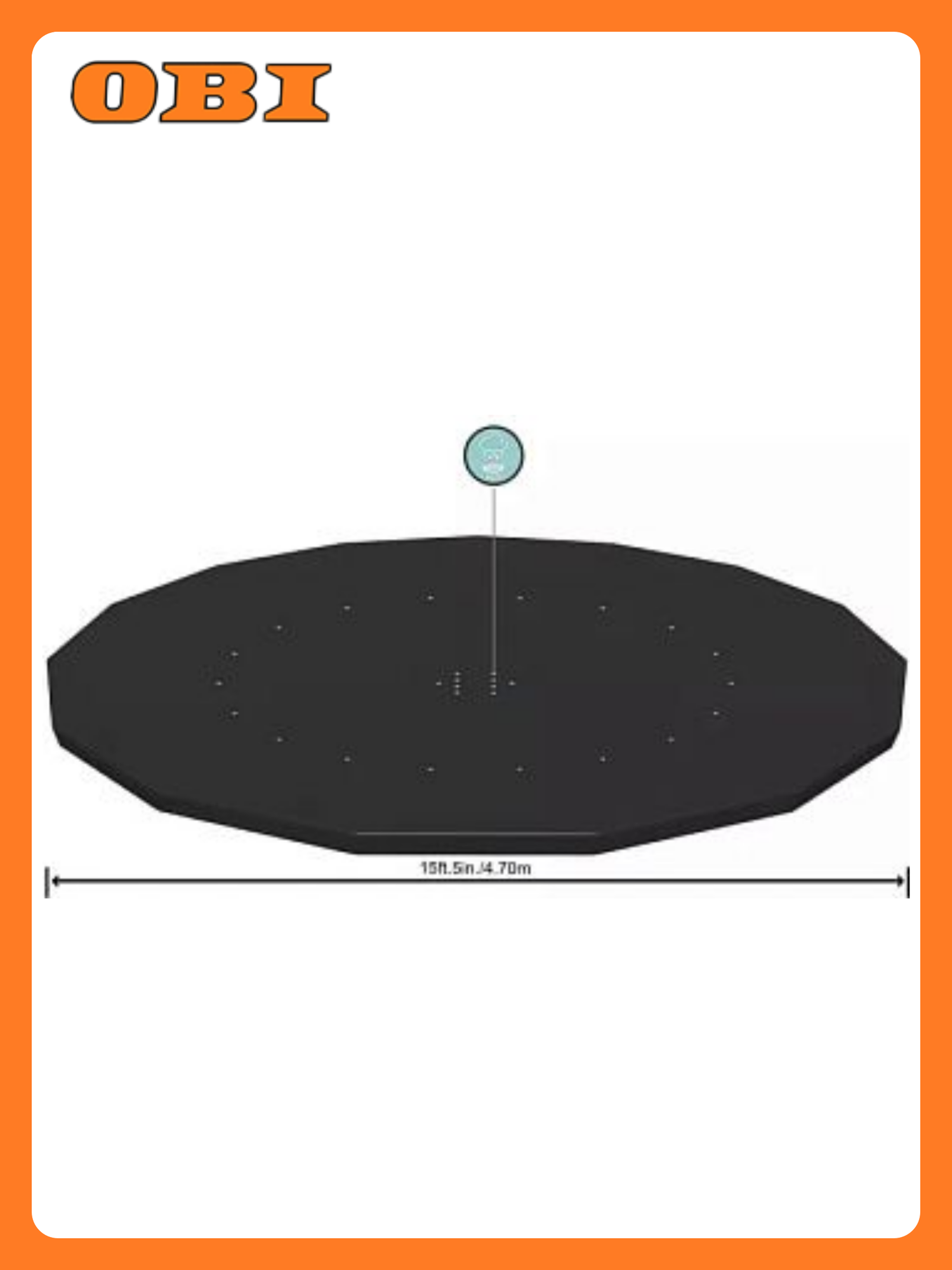 Тент Bestway Pool Cover, для каркасных бассейнов, синий, 457см