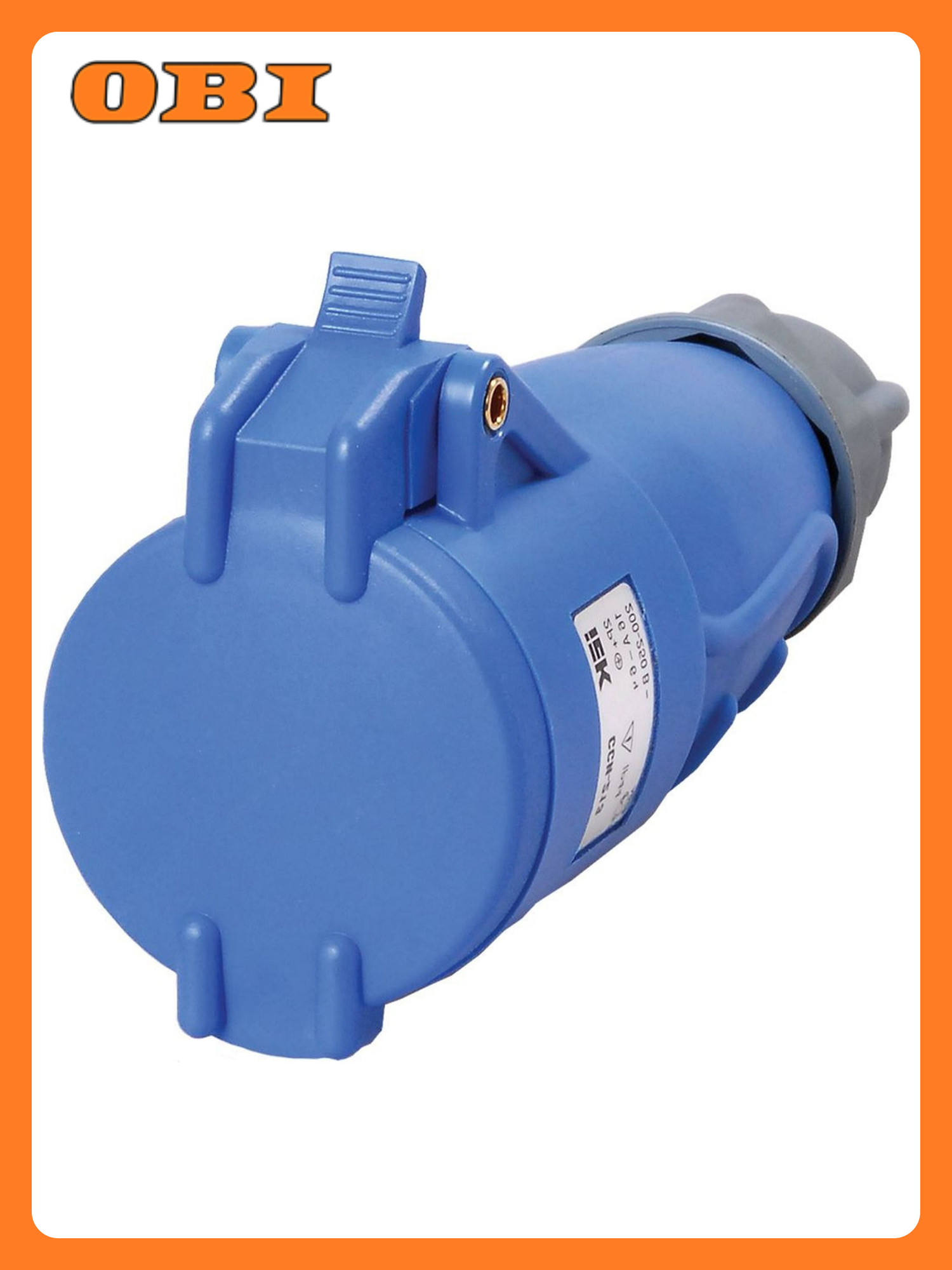 Розетка IEK MAGNUM PSN21-016-3, с откидной крышкой, IP44, синяя