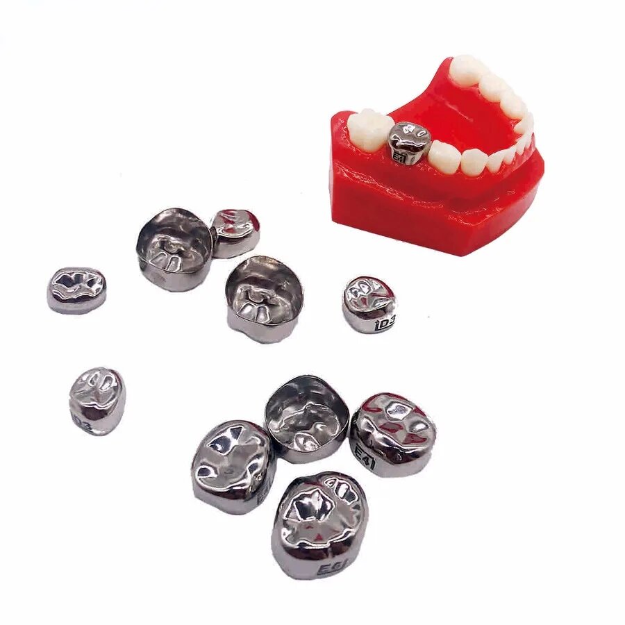 Детские временные коронки SonrisaDent Silvery D-UL-2