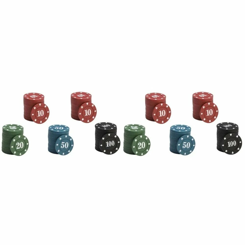 Многоцветные пластиковые фишки для покера и настольных игр, набор из 200 штук