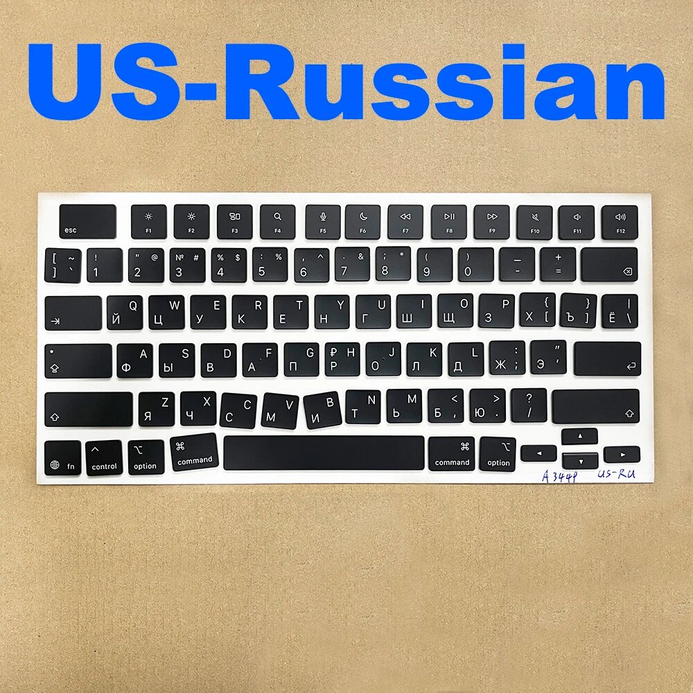 Новые клавиши M5 для Macbook Pro Air 13" 15" M5 A3448 A3434 A3426 A3427 A3428 A3429 (кейкапы) US UK Русский Испанский 2025 2026