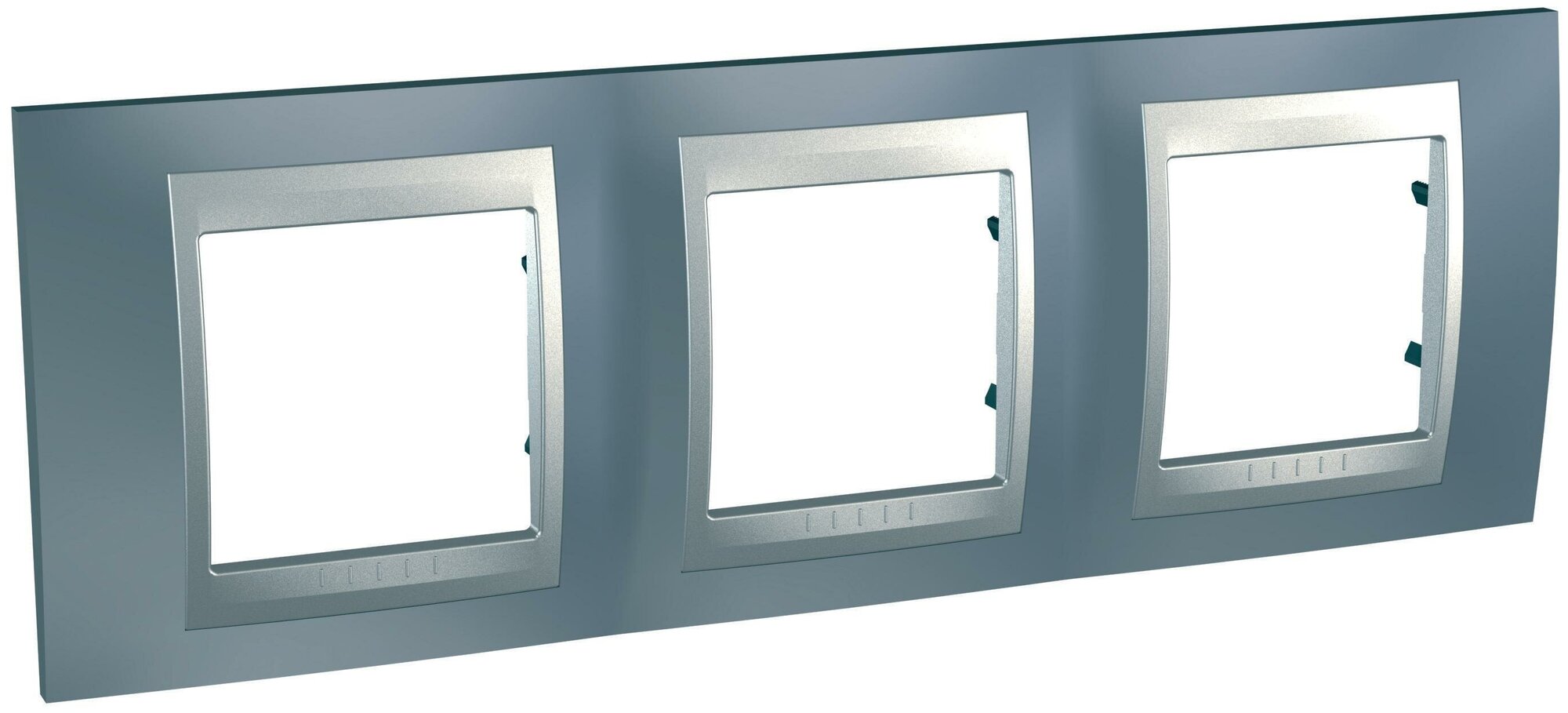 Рамка Unica Top Schneider Electric MGU66.006.097, IP20, пластик, 3 поста Грэй-Алюминий