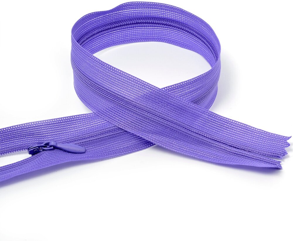 Молния неразъемная MaxZipper пласт. потайная №3 50см цв. F171 сиреневый уп.50шт