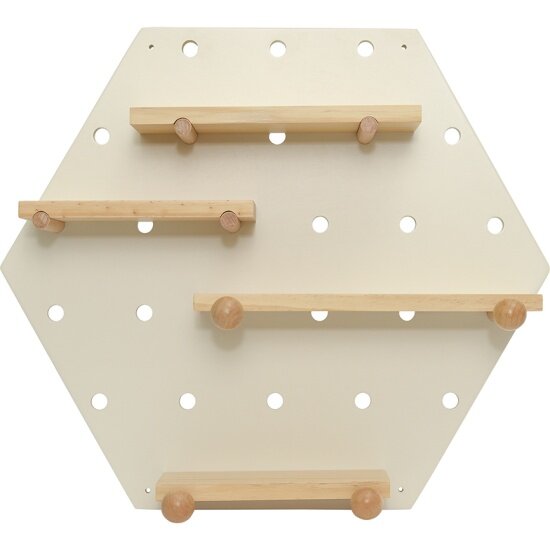 Полка Bergenson Bjorn настенная шестиугольная Shely, 43х50 см, белая