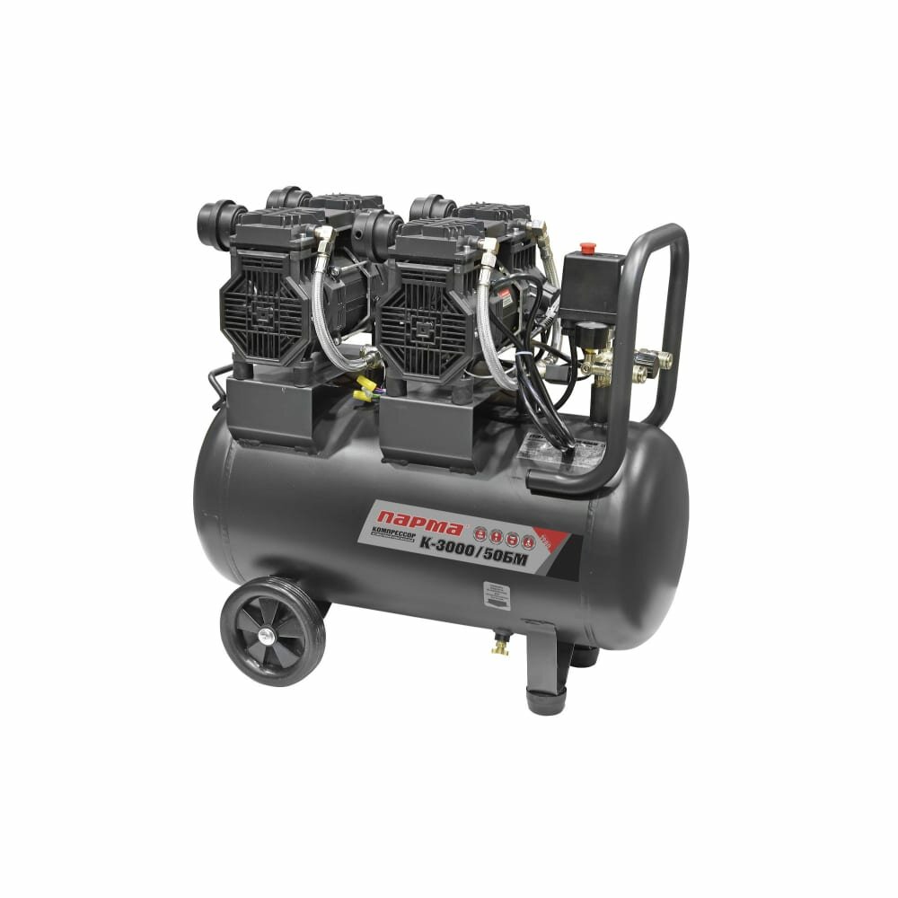 Компрессор Парма K-3000/50БМ безмасляный 2*1500 Вт, 50л, 474 л/м 02.014.00008
