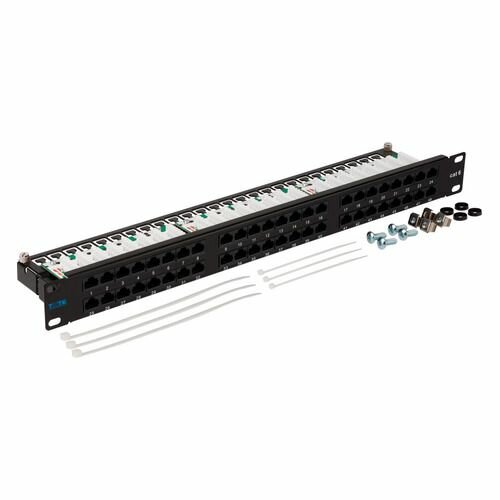 Патч-панель Lanmaster (TWT-PP48/1U-U6) 19" 1U 48xRJ45 кат.6 UTP