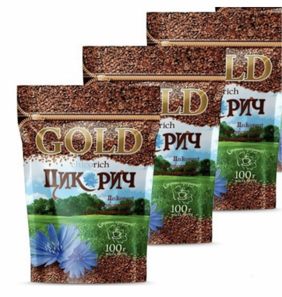 Цикорий гранулированный натуральный Цикорич голд 100гр *3 шт