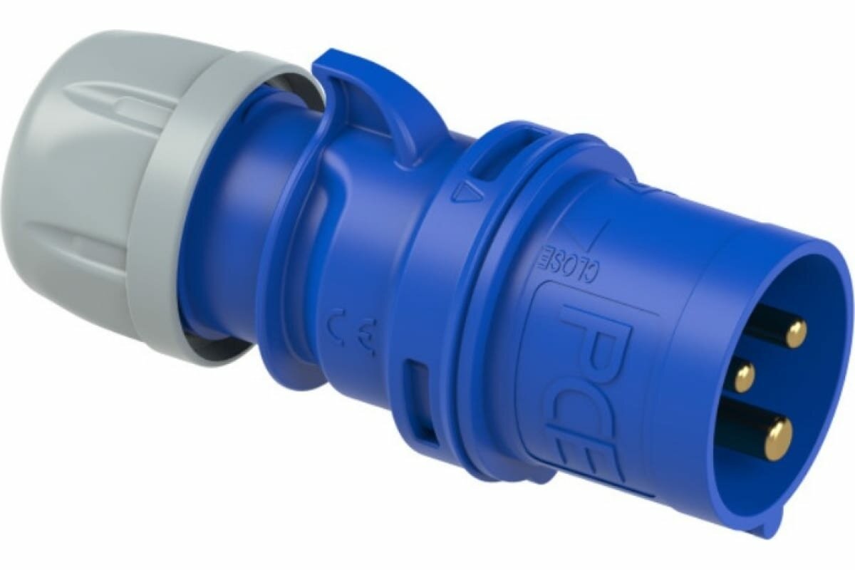 PCE кабельная вилка 16А 230В IP44 1P+N+E 013-6 для наружных соединений и монтажа
