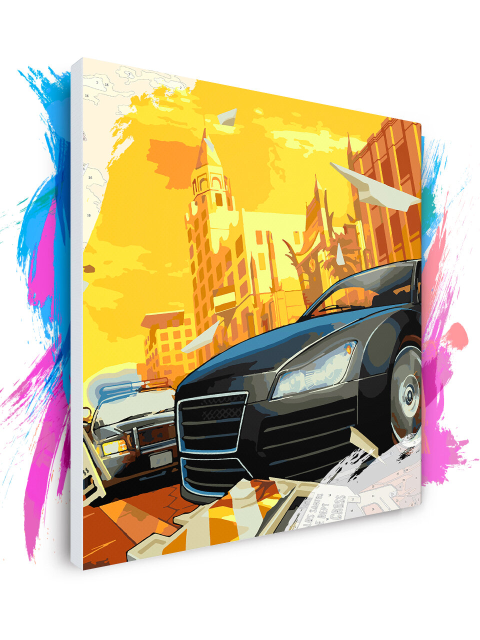 Картина по номерам на холсте GTA - Police, 40 х 40 см