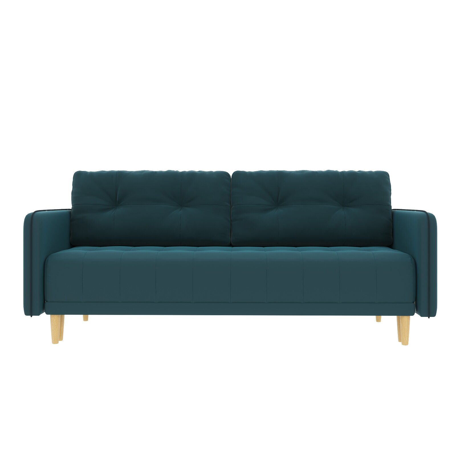 Диван-кровать Тадеуш в бирюзовом велюре К73 с механизмом пантограф