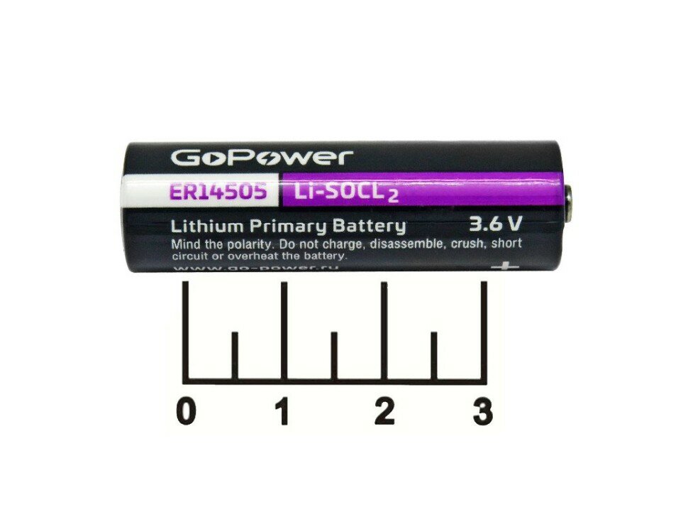 Литиевый элемент AA 3.6V ER14505 Gopower (АА)