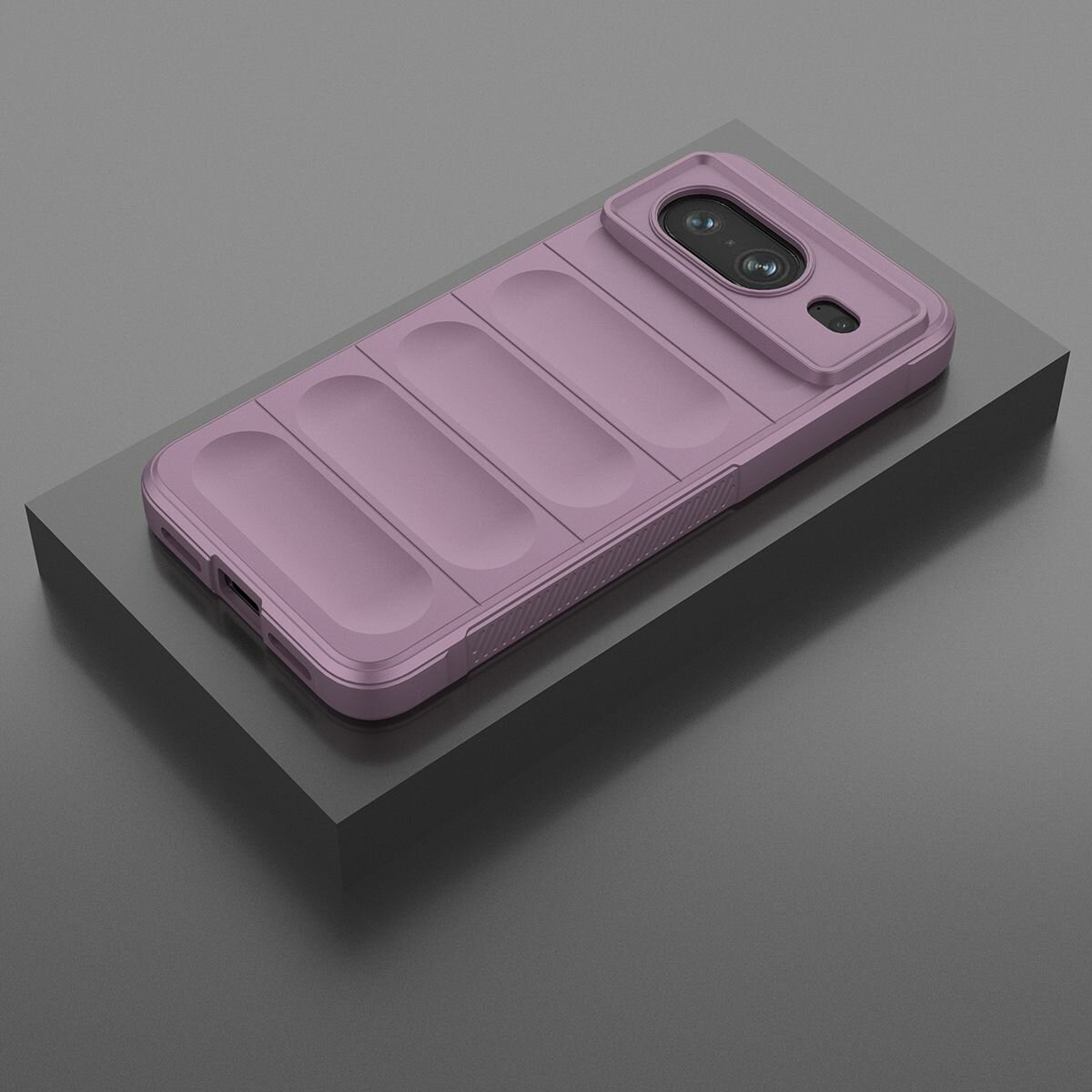 Противоударный чехол Flexible Case для Google Pixel 8 (сиреневый)