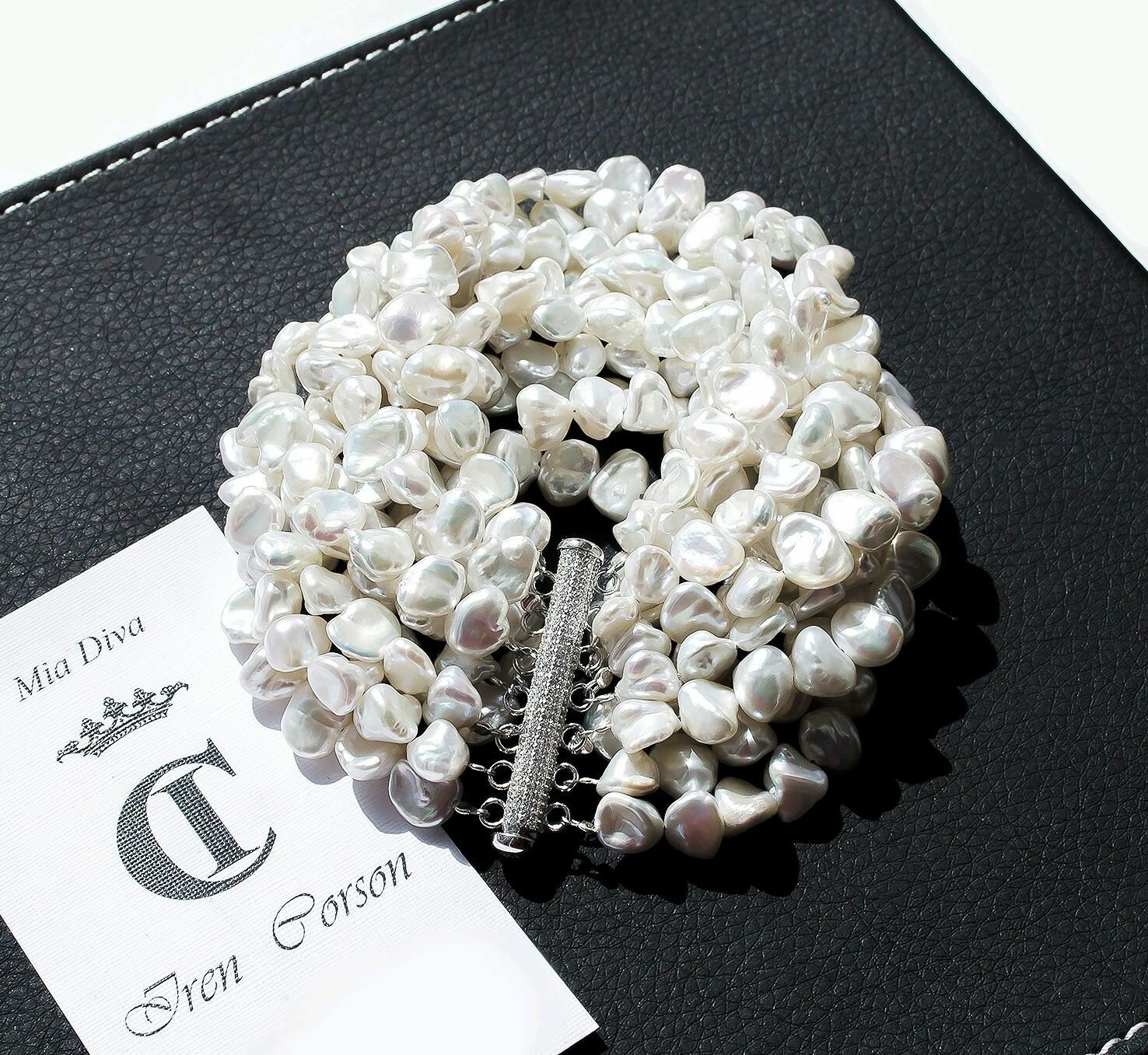 Браслет, жемчуг пресноводный