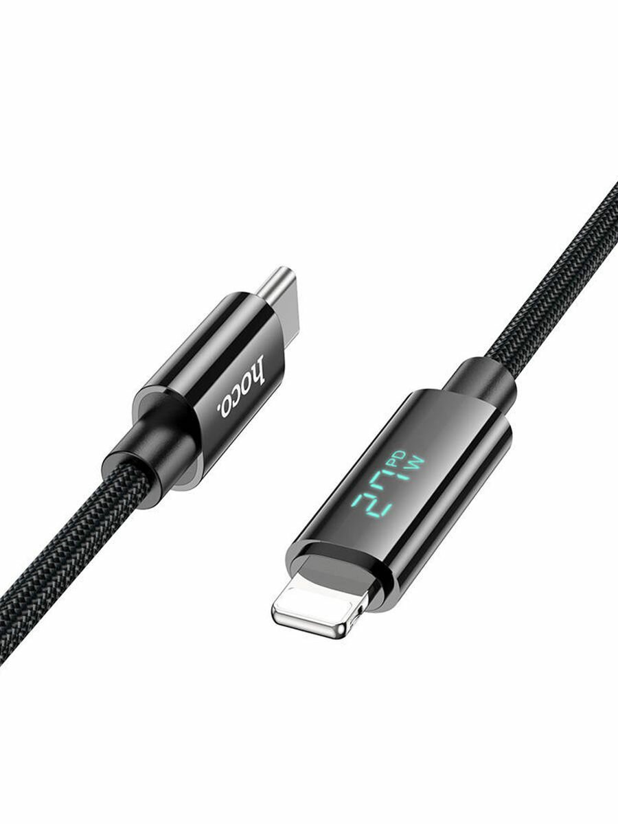 USB дата кабель Lightning 1.2м, с дисплеем — фото 1