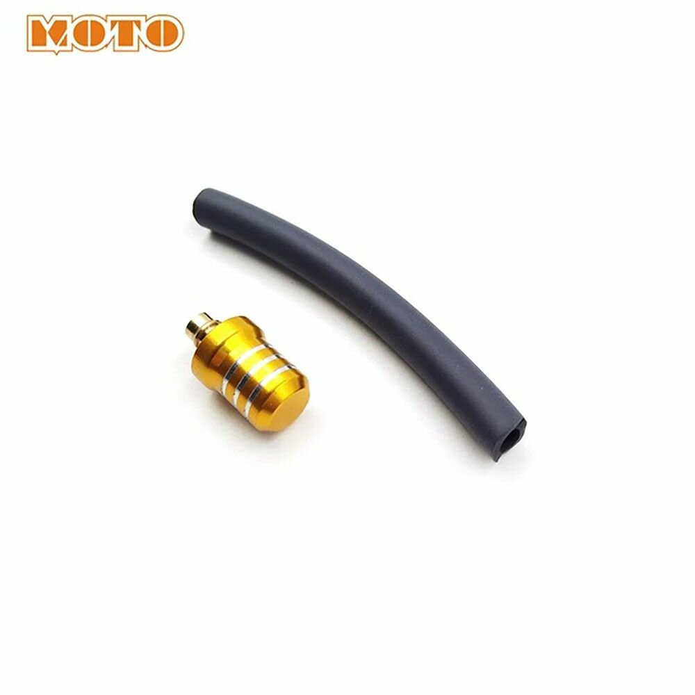 Клапан крышки бензобака мотоцикла, алюминиевый, желтый.