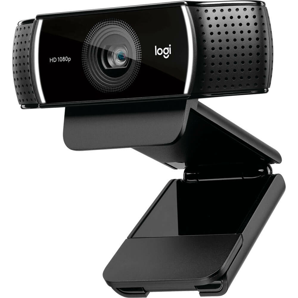 Веб-камера Logitech C922 Pro Stream (Full HD 1080p/30fps, 720p/60fps, автофокус, угол обзора 78°, стереомикрофон, лицензия XSplit на 3мес, кабель 1.5м, штатив) (арт. 960-001089, M/N: V-U0028)