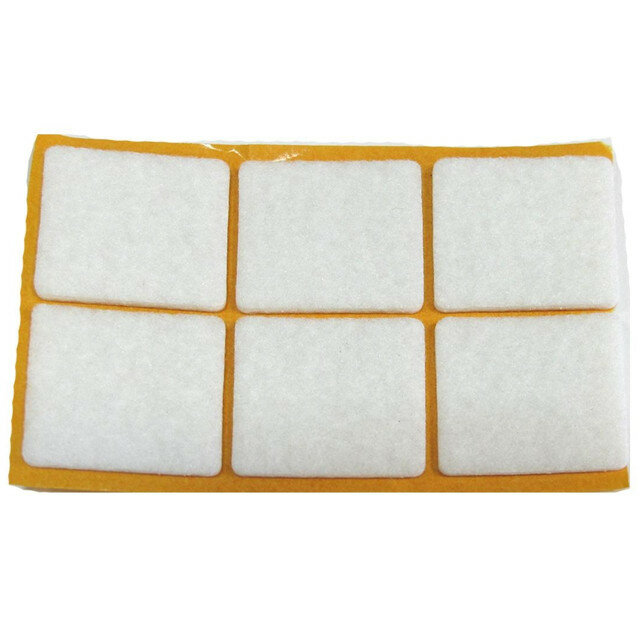 Фетровая подкладка 20х30мм белая, набор 12 шт для изделий и кожаных аксессуаров