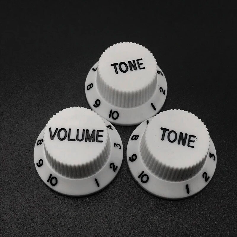 Ручки регулировки громкости для электрогитары IFUNPLAY 0601JTN 3шт White 2T1V