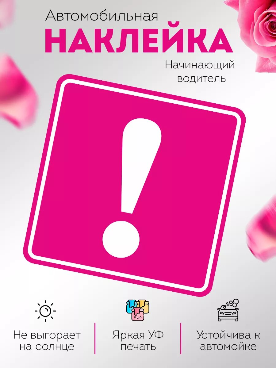 Наклейка на авто Начинающий водитель для девушек