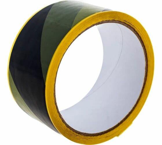 Сигнальная лента оградительная 50мм х 33м Gigant самоклеющаяся желто-чёрная GIT-1