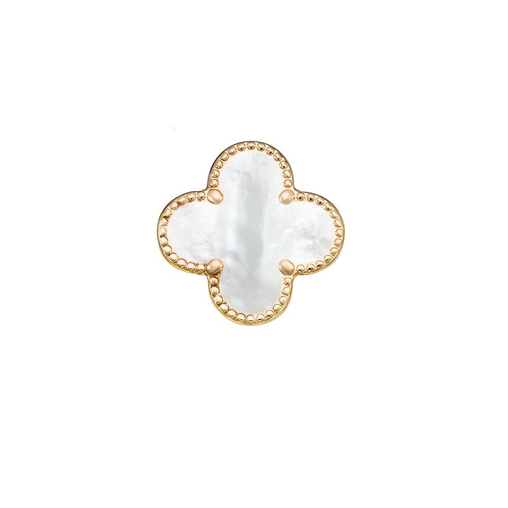 Подвеска, красное золото, 585 проба, зернь, перламутр