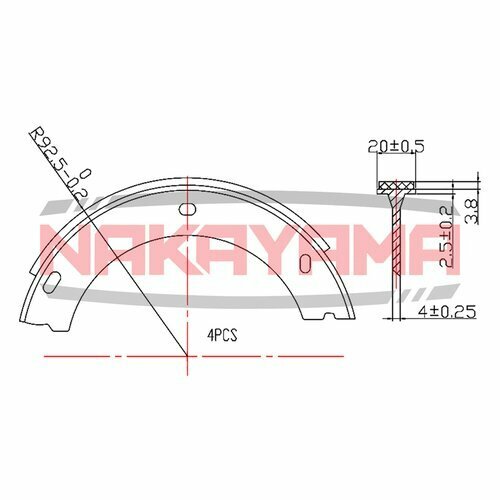 Колодки тормозные барабанные Nakayama HS7161NY