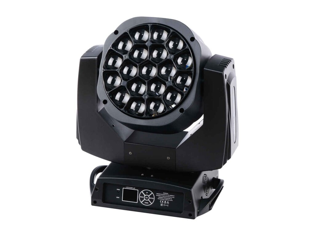 ML1915W Моторизированная световая "голова", IP20, RGBW, 19x15Вт, Bi Ray